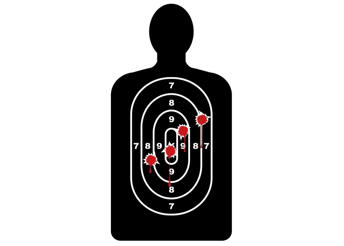 'Human Shape Target' Poster by HomeStead Digital | Displate