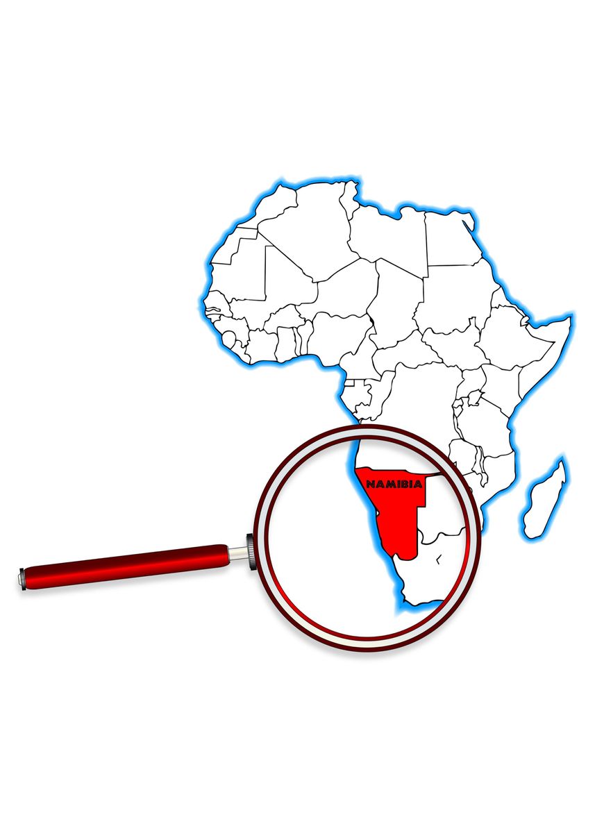 'Namibia Map' Poster, picture, metal print, paint by HomeStead Digital ...