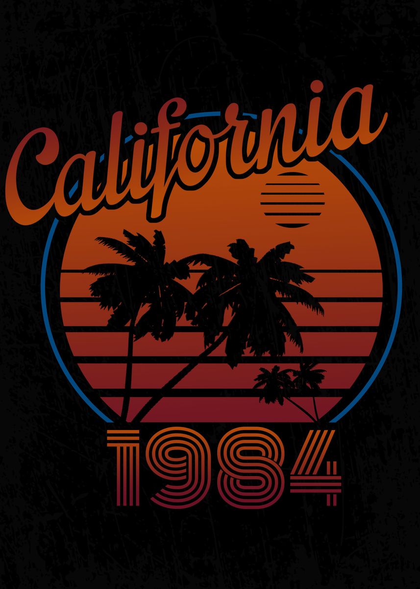 'California 1984 Retro' Poster, picture, metal print, paint by Don Shop ...