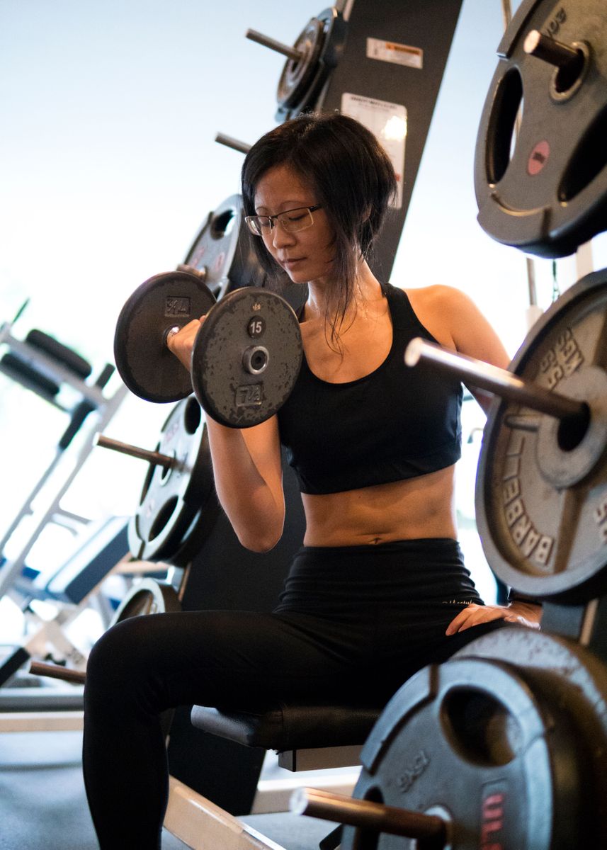 'Indoor Fitness Model' Poster, picture, metal print, paint by Vicki Lau ...