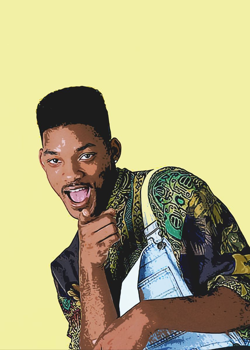 'will smith' Poster, picture, metal print, paint by Thogi Gio | Displate