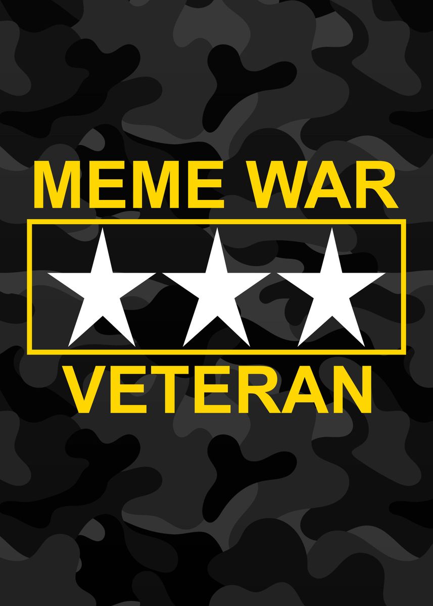 'Funny Meme War Veteran' Poster, picture, metal print, paint by Husti ...