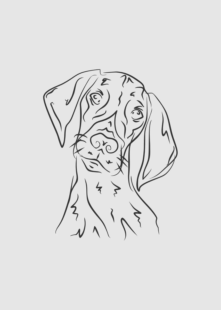 'Dog 7e Black Line' Poster by Ahmad Nusyirwan | Displate