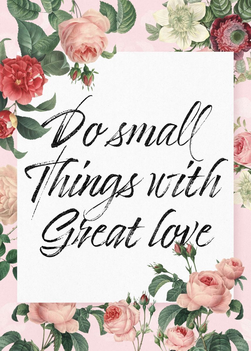 'Do Small Things' Poster, picture, metal print, paint by Optic Riot ...