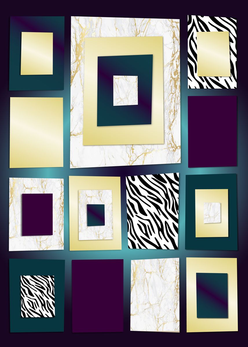 'Luxury Squares' Poster by Dakota Inkoust | Displate