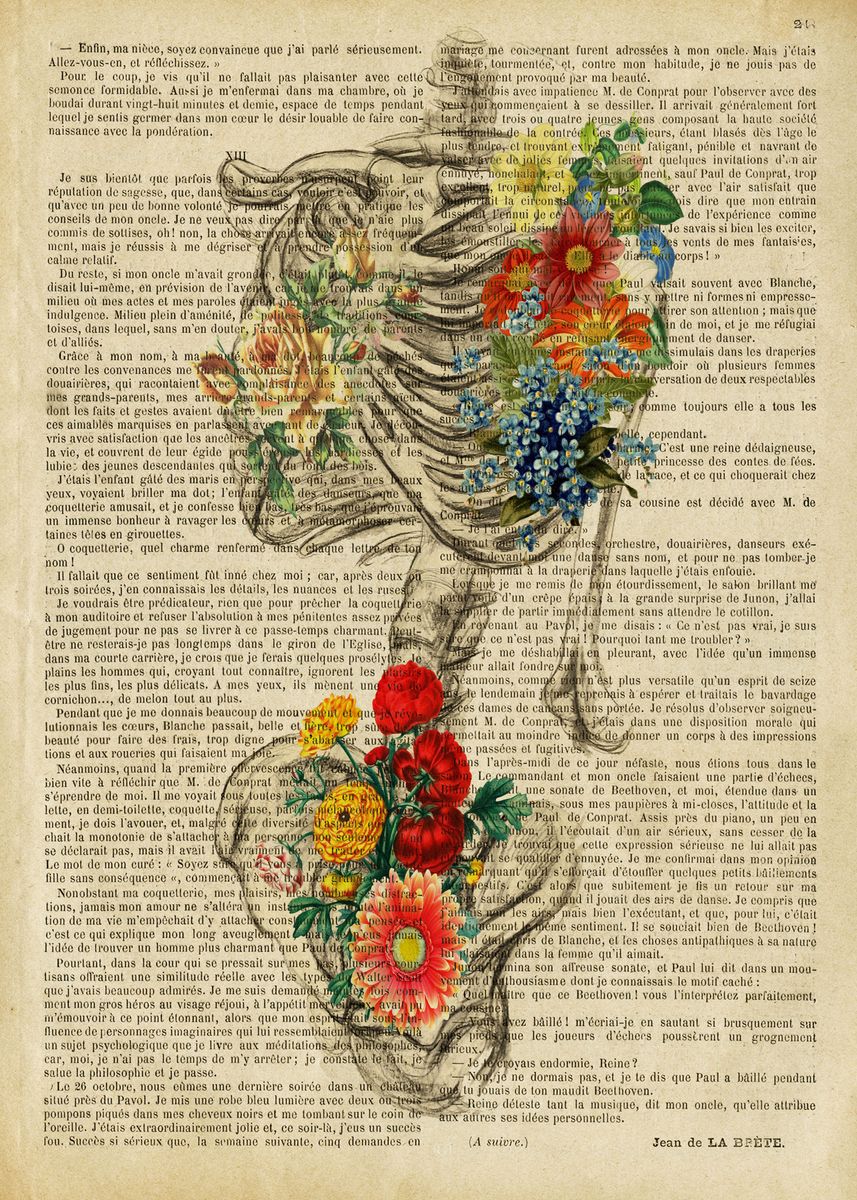 'Rib Cage Skeleton' Poster, picture, metal print, paint by uwears ...