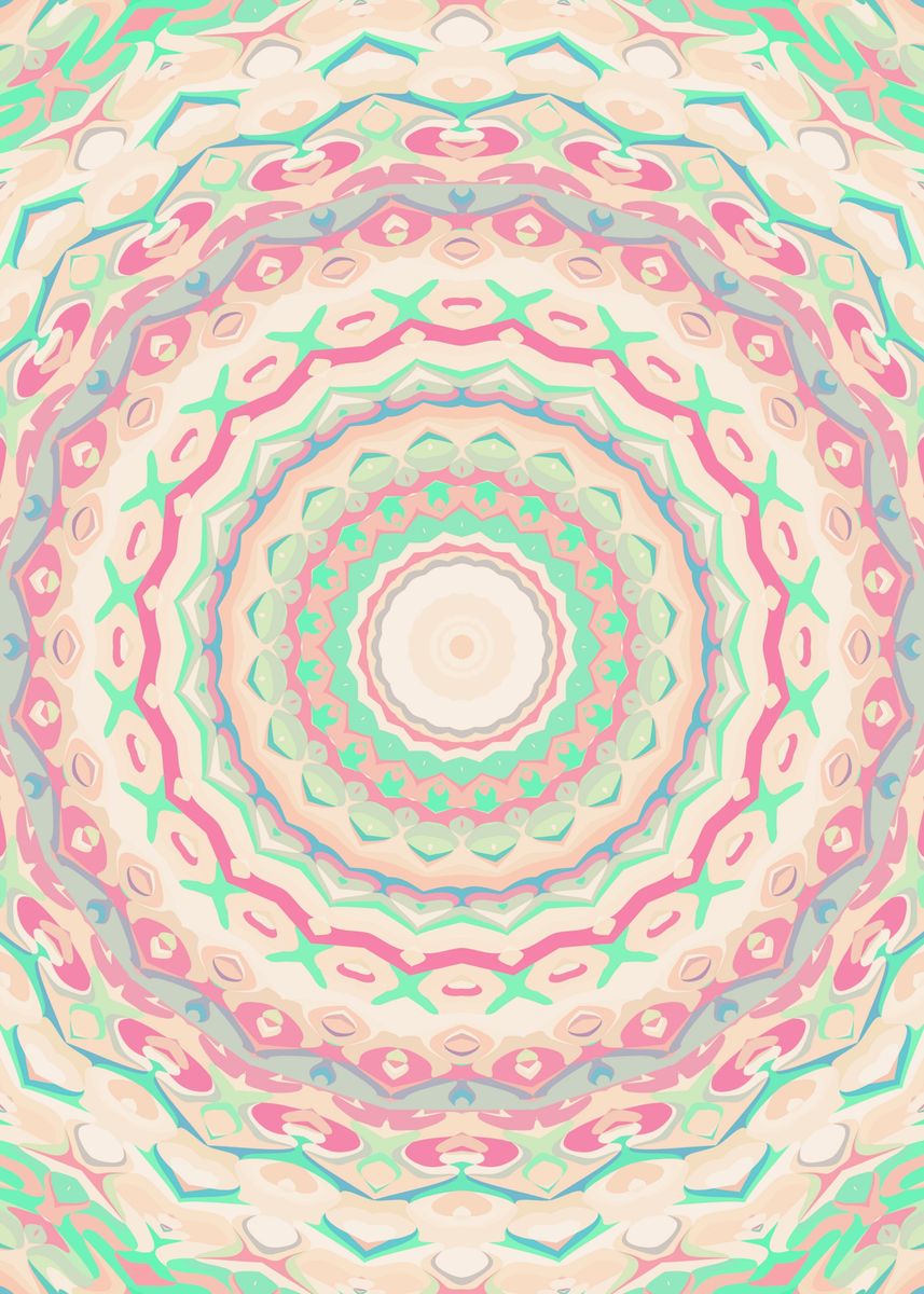 'Boho Kaleidoscope' Poster, picture, metal print, paint by Kaleiope ...