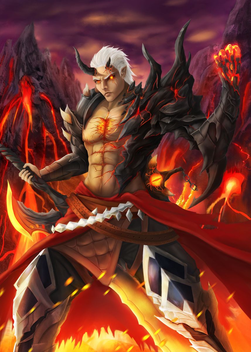 'Demon Warrior ' Poster by Jay | Displate