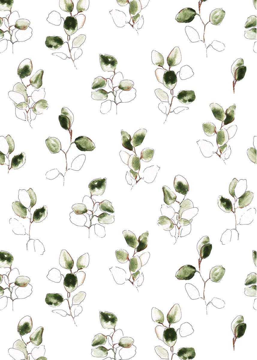 'sprigs' Poster, picture, metal print, paint by Olha Poharytska | Displate