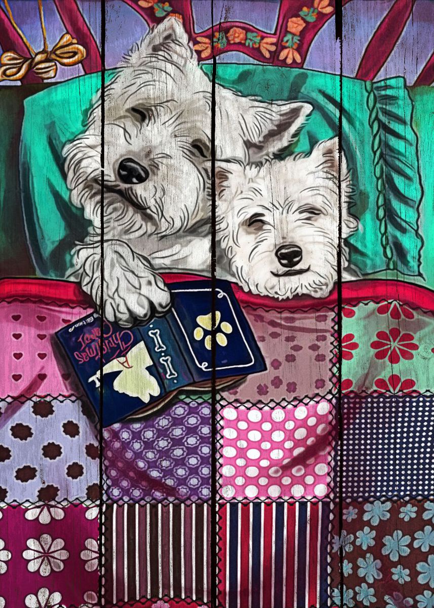 'Westie' Poster, picture, metal print, paint by Nick Cournoyer | Displate