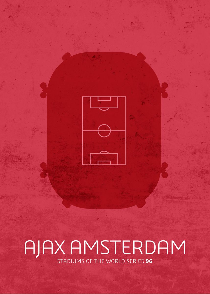 'Ajax Amsterdam Stadium Art' Poster, picture, metal print, paint by ...