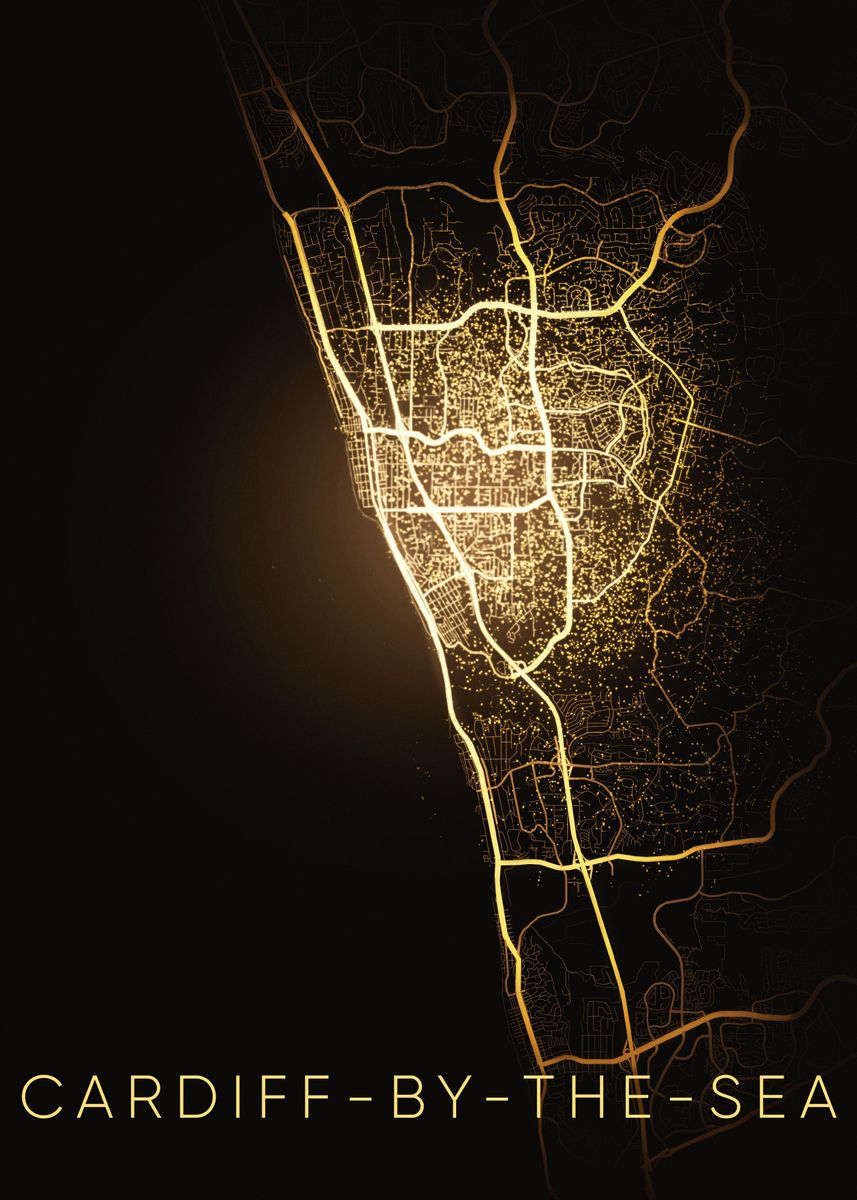 'cardiff by the sea' Poster by SplashDesign | Displate