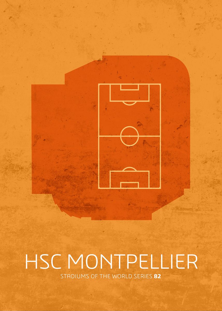 'HSC Montpellier Stadium' Poster, picture, metal print, paint by Design ...