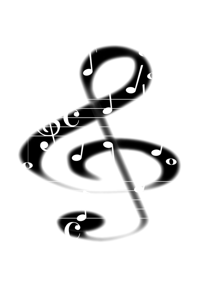 'Clef' Poster, picture, metal print, paint by HomeStead Digital | Displate