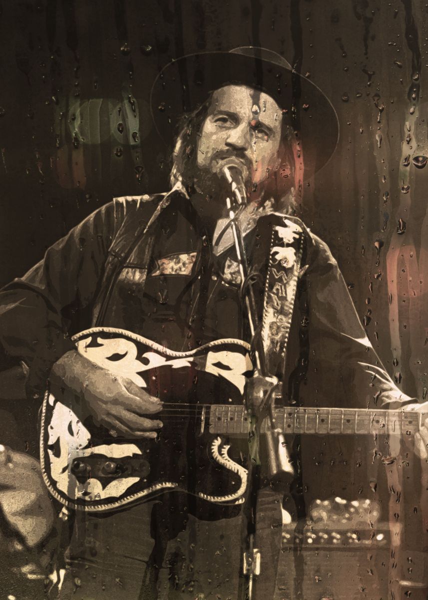 'Waylon Jennings' Poster, picture, metal print, paint by Kemp Martinez ...
