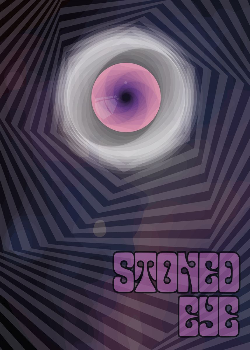 'Stoned Eye' Poster, picture, metal print, paint by Rulo Serrato | Displate