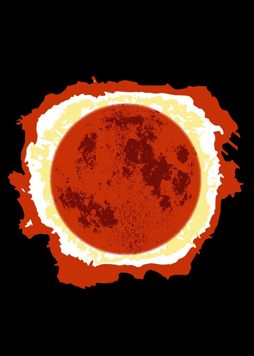 'Blood Moon Eclipse' Poster, picture, metal print, paint by HomeStead ...