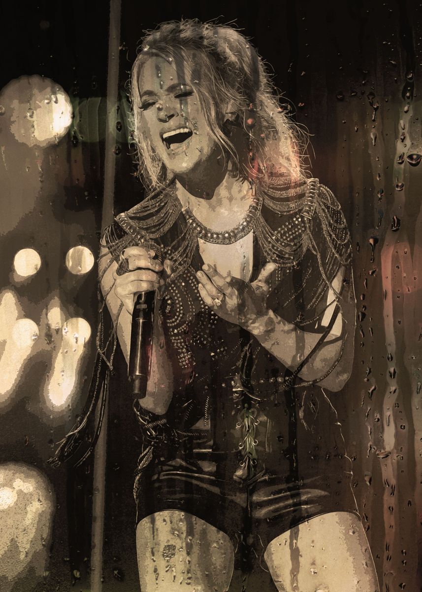 'Carrie Underwood' Poster, picture, metal print, paint by Kemp Martinez ...