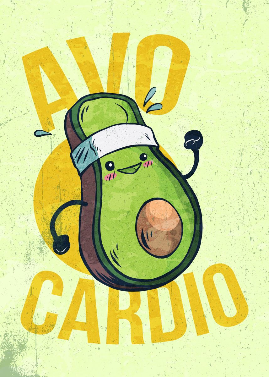 'AVOCARDIO' Poster, picture, metal print, paint by PosterWorld | Displate