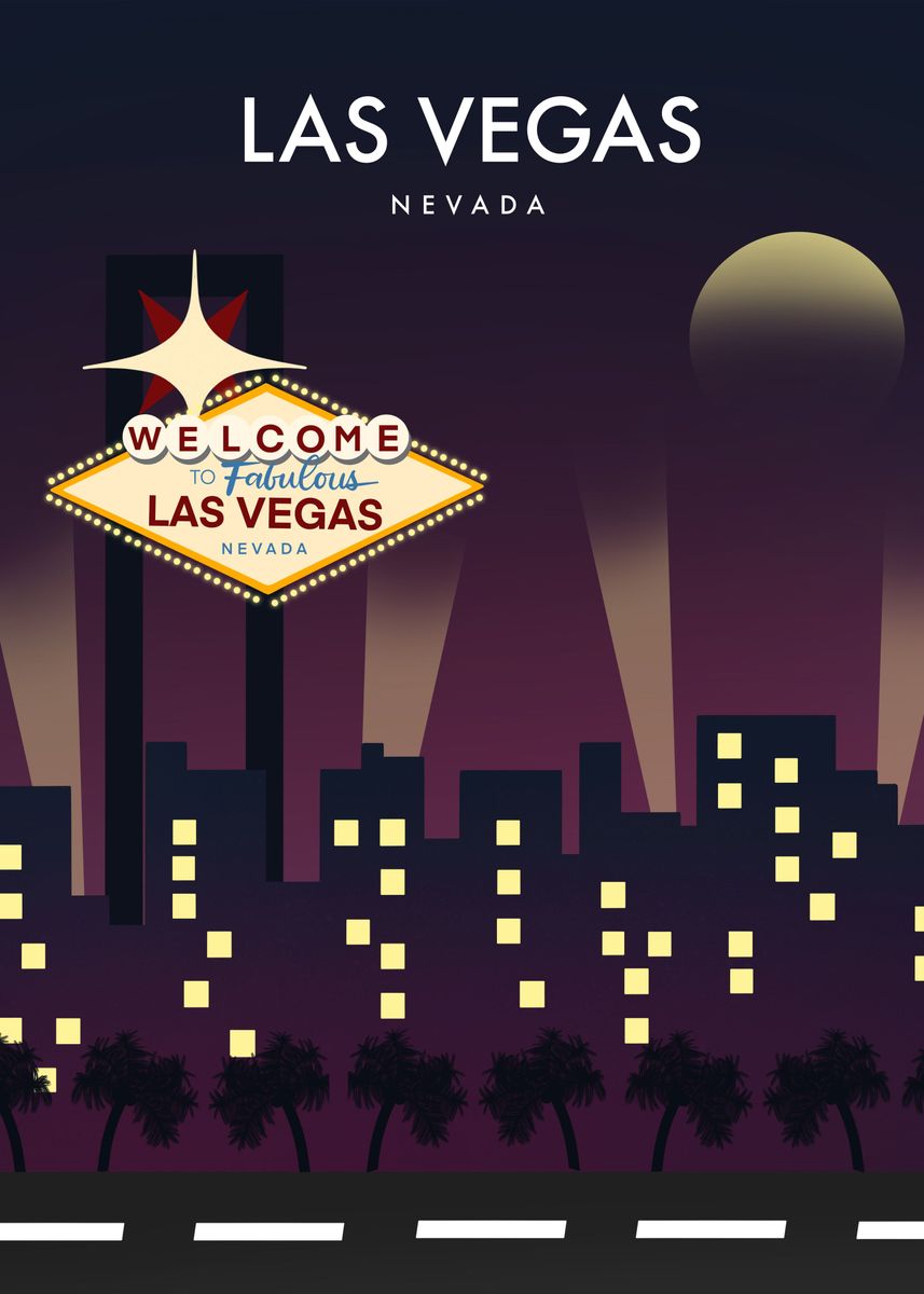 'Las Vegas' Poster by Giovanni Poccatutte | Displate