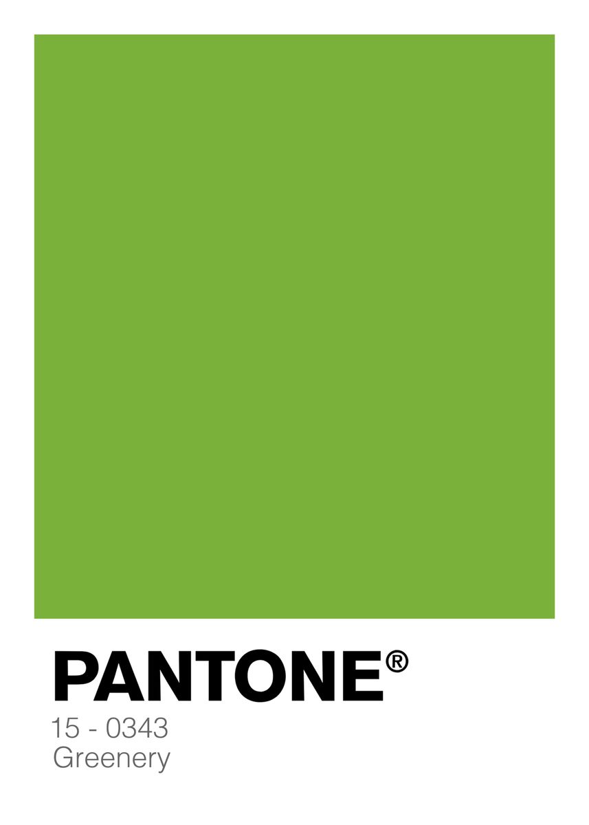 'PANTONE Greenery' Poster, picture, metal print, paint by Don Mario ...