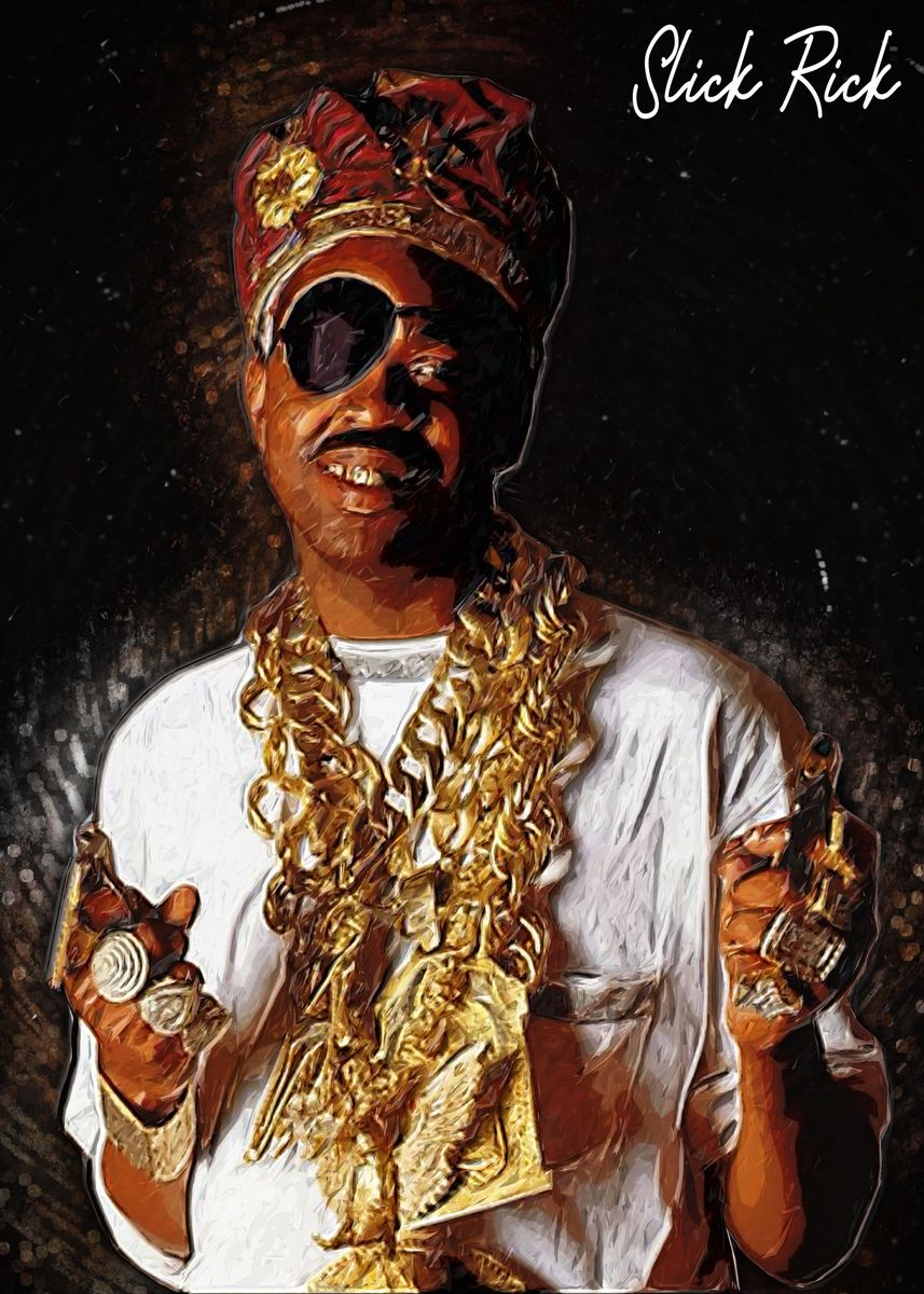 'Slick Rick' Poster, picture, metal print, paint by SA KE | Displate