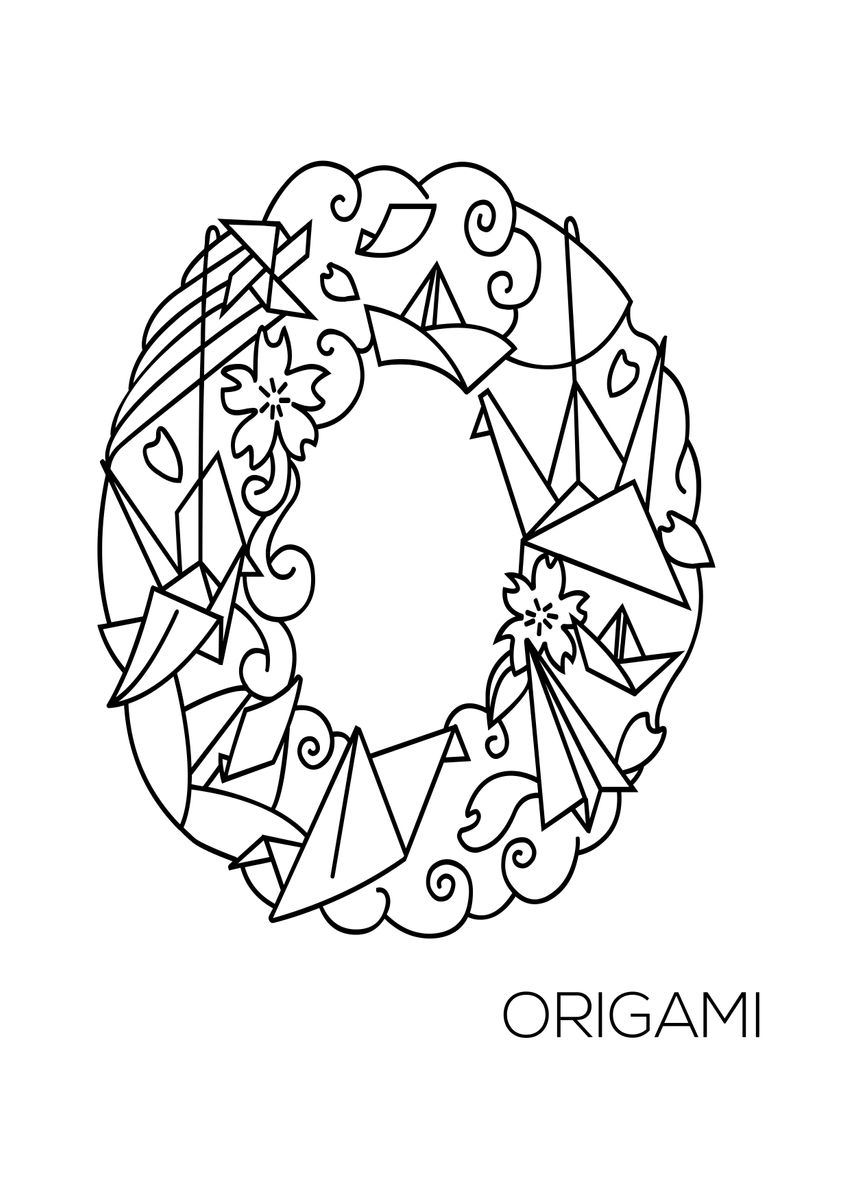 'Japanese Type Art Letter O' Poster, picture, metal print, paint by Art ...