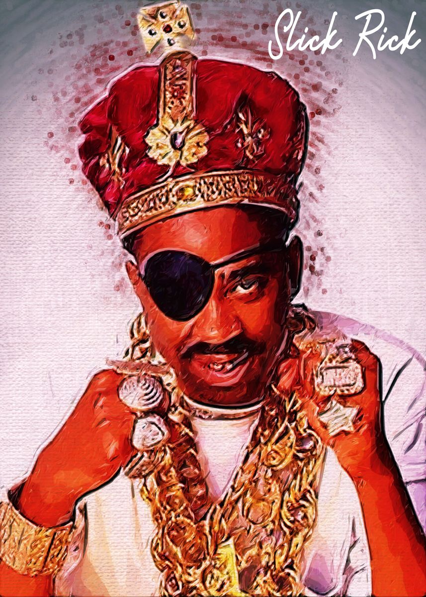 'Slick Rick' Poster, picture, metal print, paint by SA KE | Displate