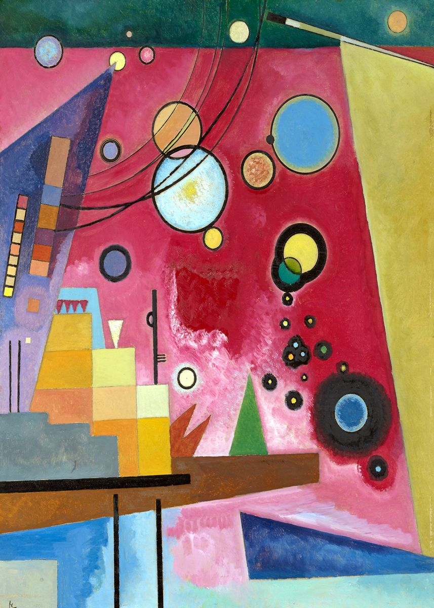 'Kandinsky Heavy Red' Poster, picture, metal print, paint by Jon Baran ...