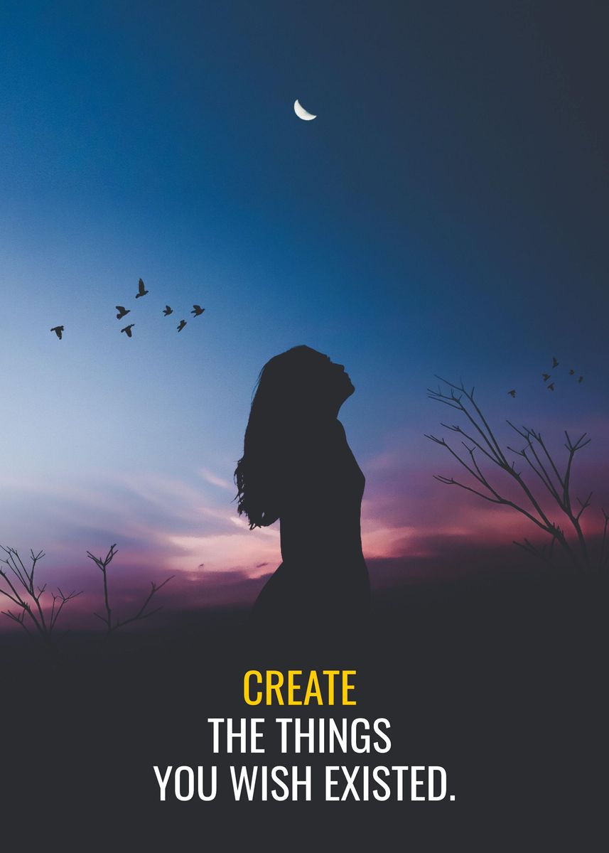 'Create Things' Poster, picture, metal print, paint by Millionaire ...