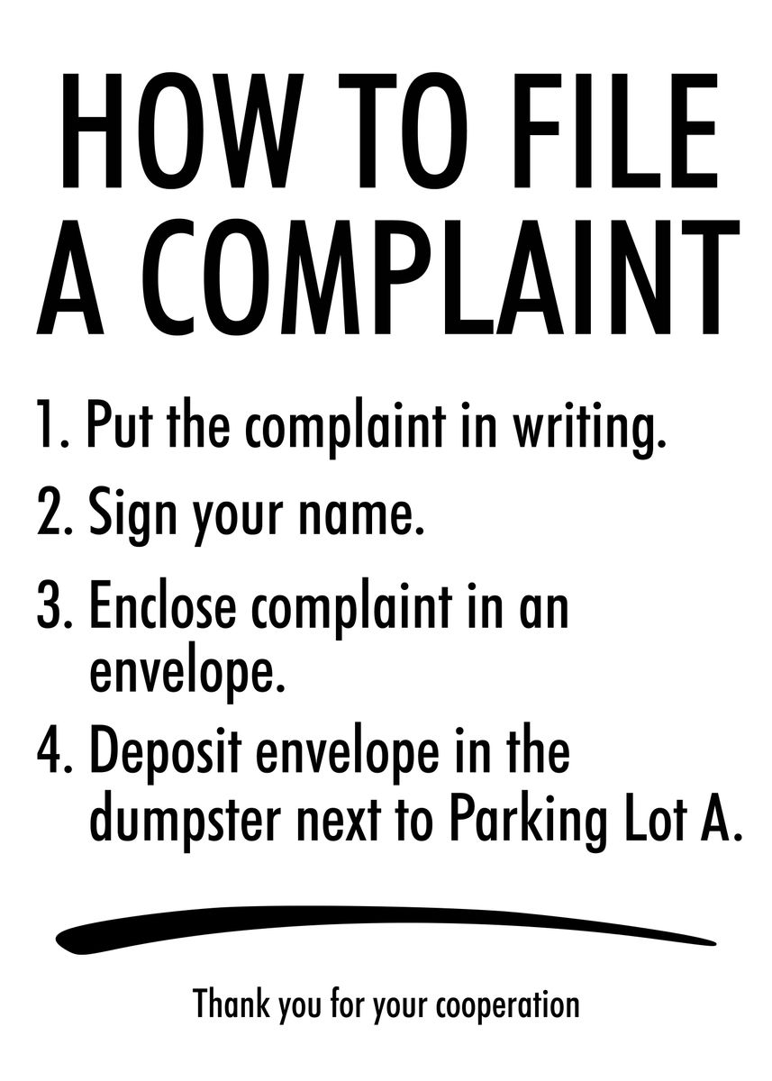 'Office Complaint Funny' Poster, picture, metal print, paint by Atomic ...
