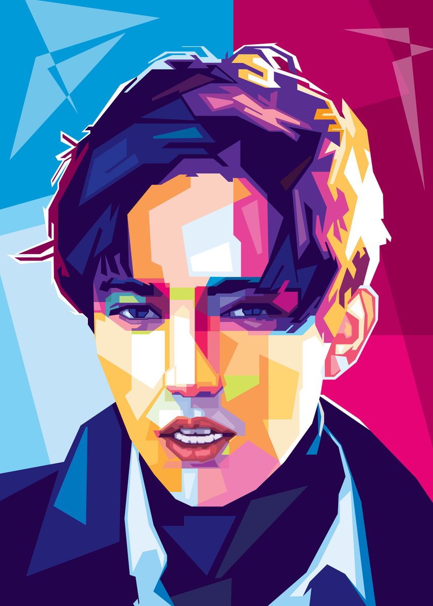 'Dimash kudaibergen in wpap' Poster, picture, metal print, paint by ...