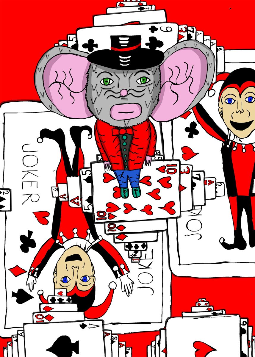 'The playing cards room' Poster, picture, metal print, paint by Virant ...