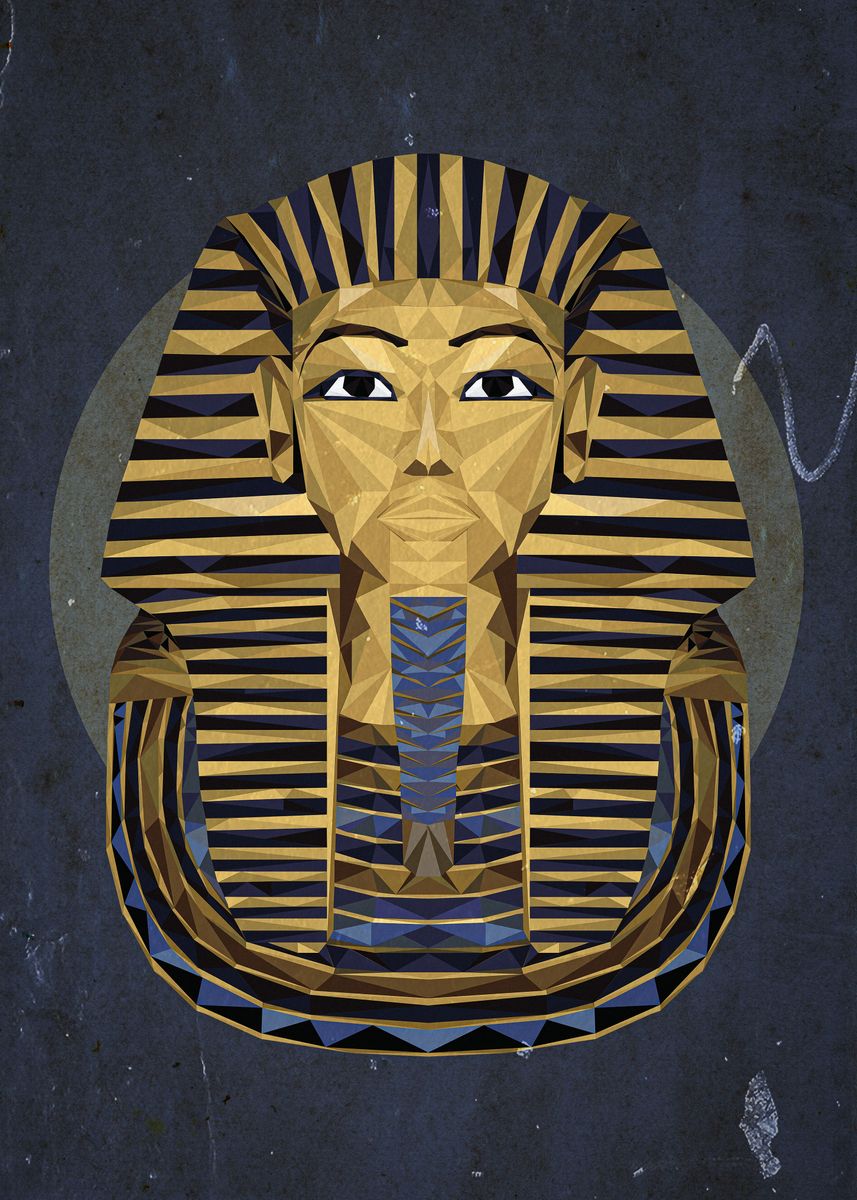 'Tutankhamun' Poster, picture, metal print, paint by Osamazone | Displate