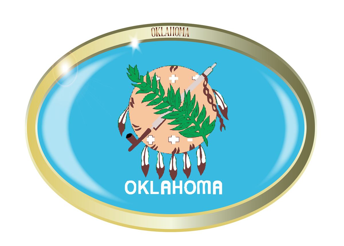 'Oklahoma State Flag' Poster by HomeStead Digital | Displate