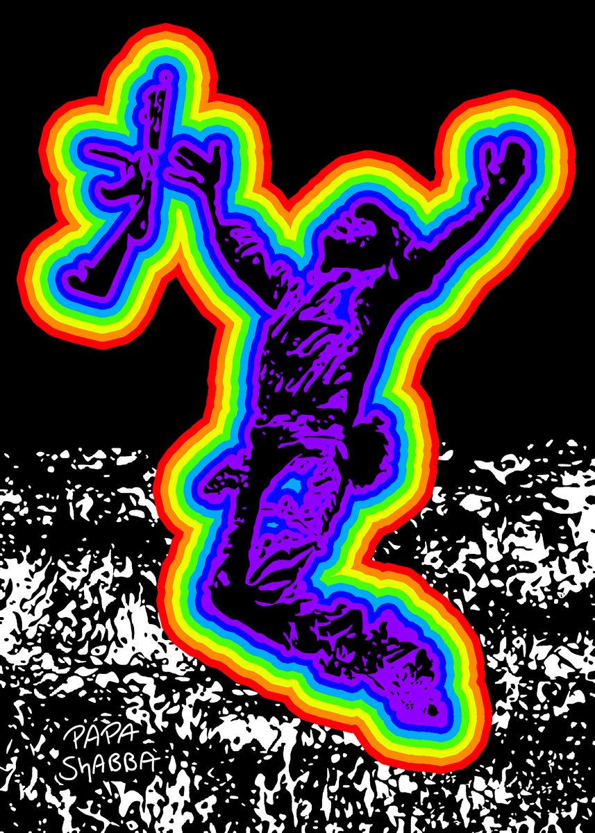 'Rainbow Soldier No 2' Poster, picture, metal print, paint by Papa ...