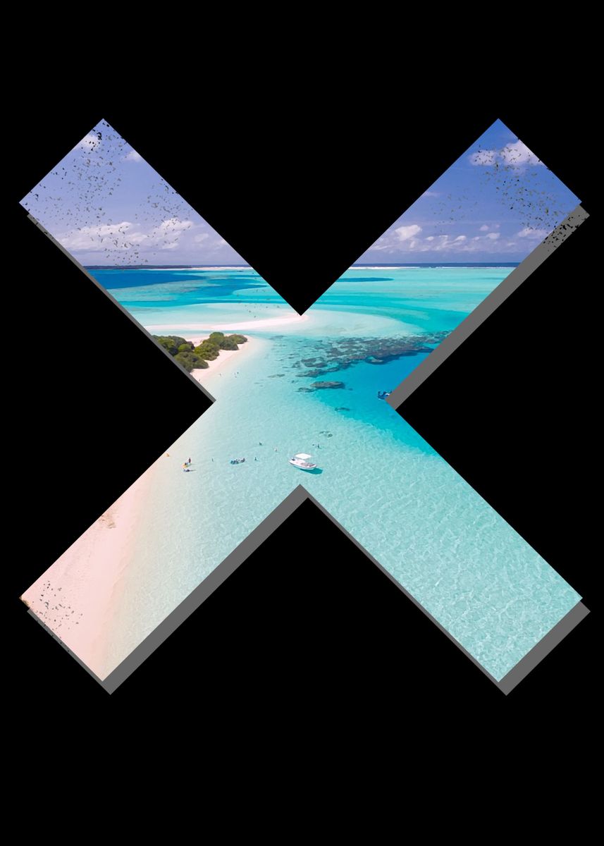 'X Beach' Poster by Gokan Redoulse | Displate