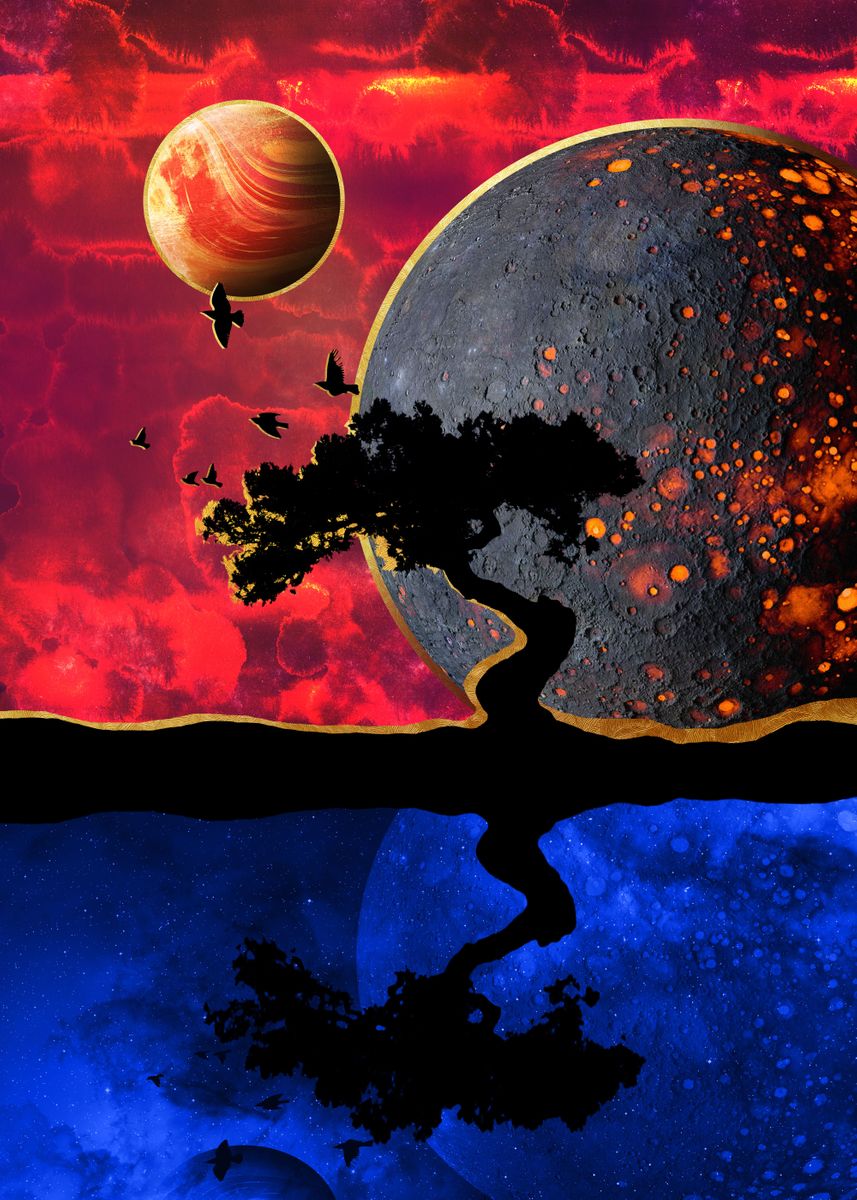'Fire Planet' Poster by Ana Caramelo | Displate