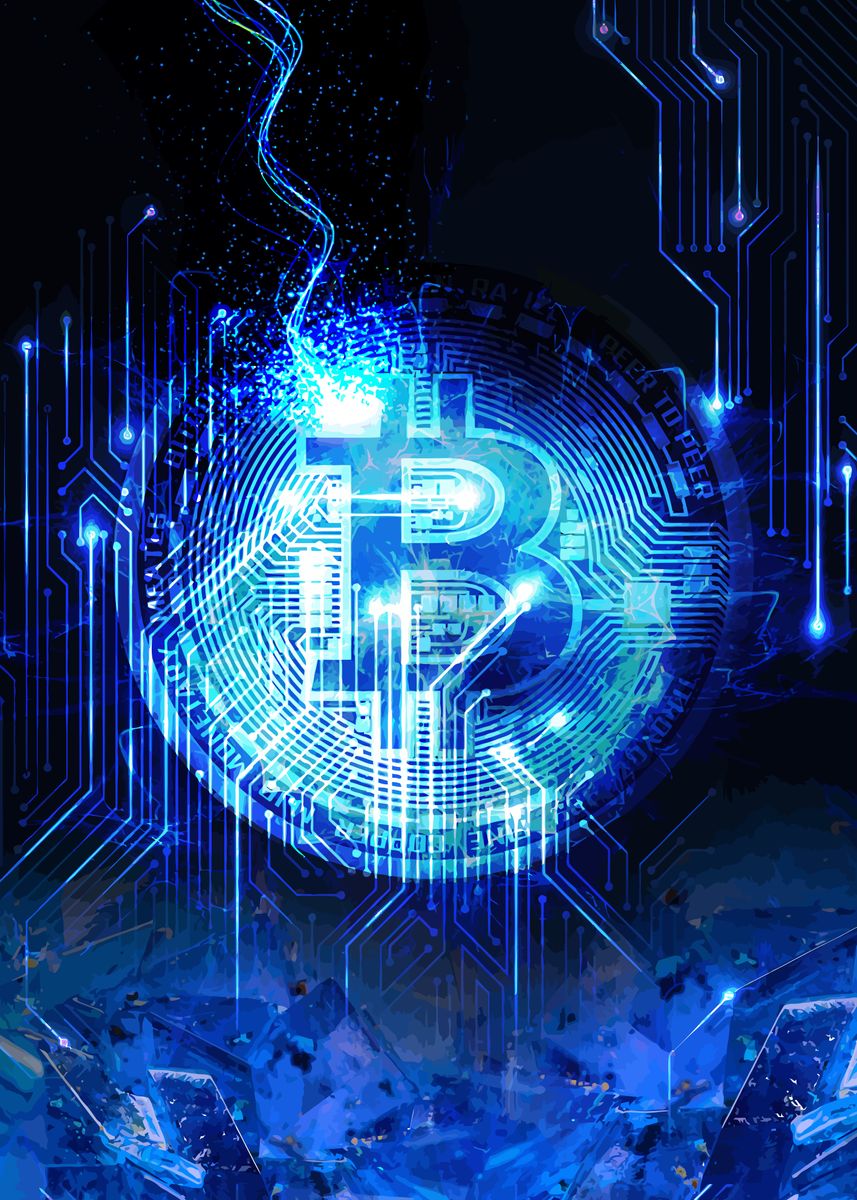 'Sub-Zero Bitcoin' Poster, picture, metal print, paint by CrypCloud ...