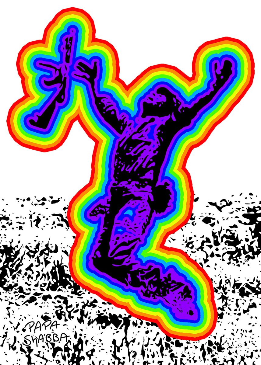 'Rainbow Soldier No 1' Poster, picture, metal print, paint by Papa ...