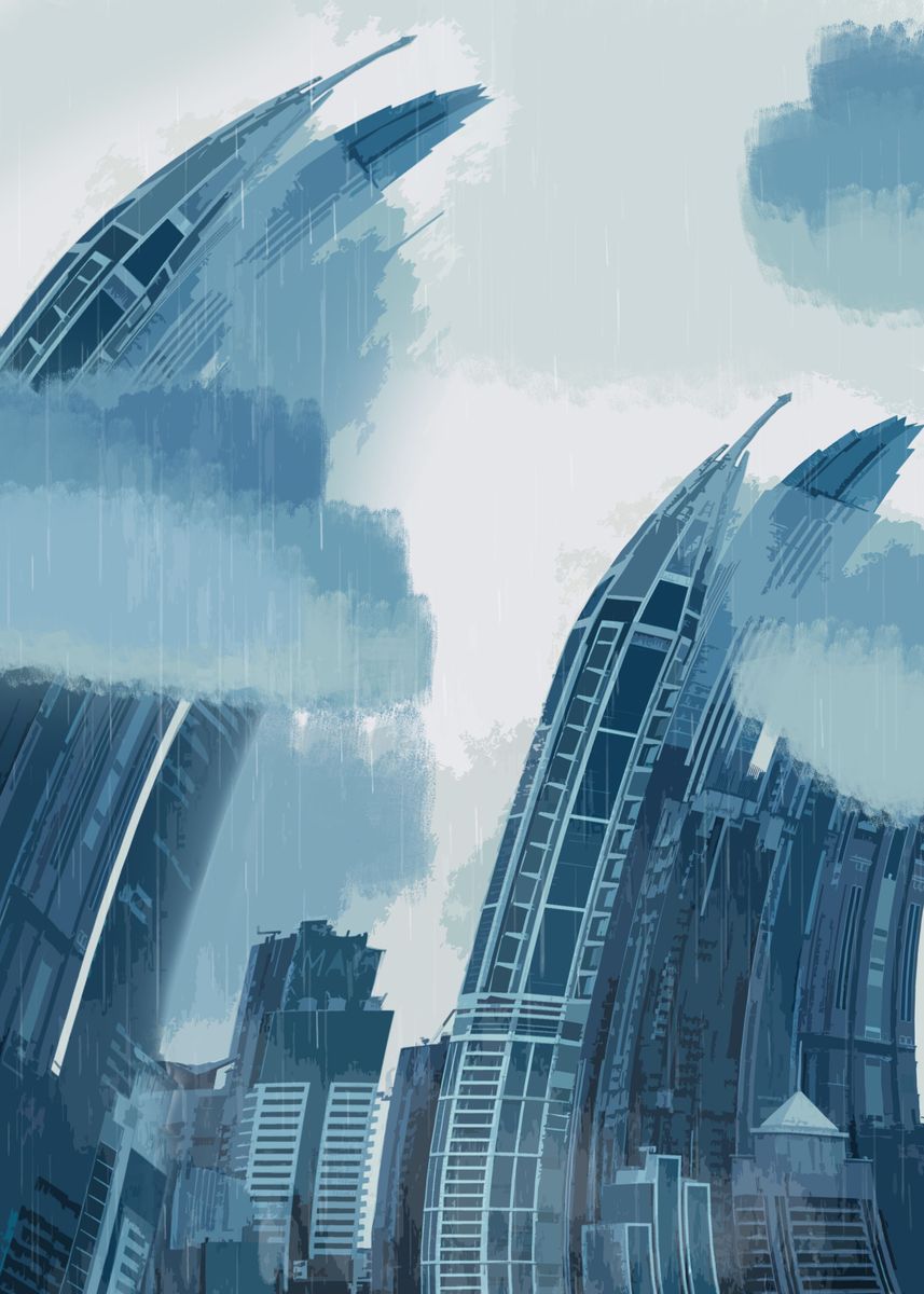 'Warped City' Poster by Parker Wallin | Displate