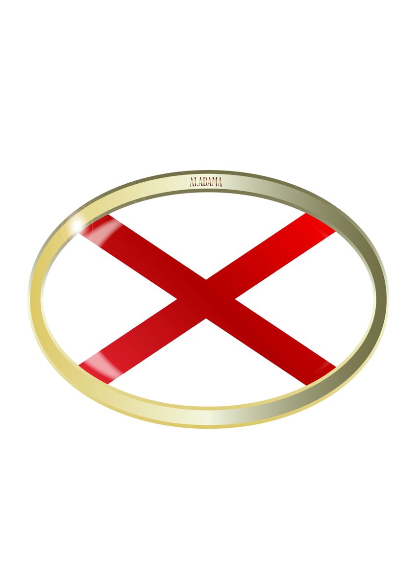 'Alabama State Flag' Poster, picture, metal print, paint by HomeStead ...