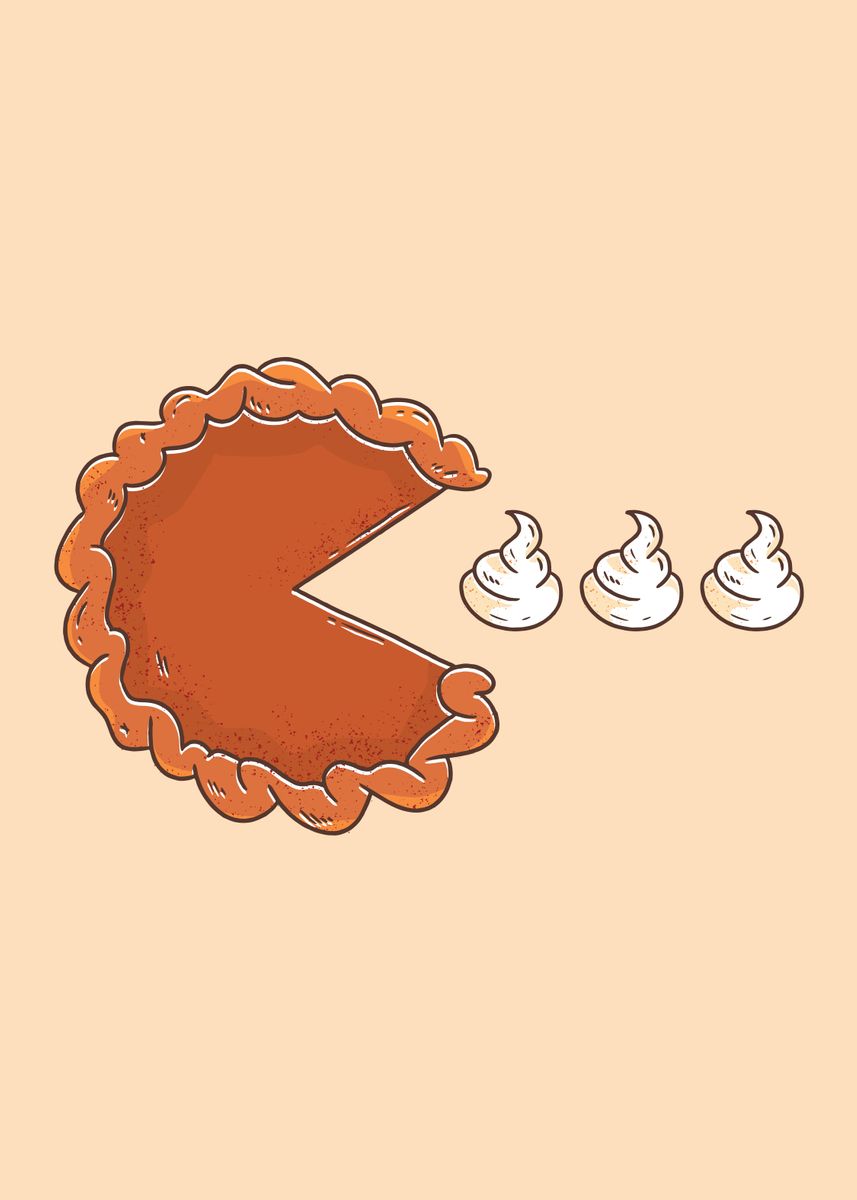 'Pie eating cream' Poster, picture, metal print, paint by Markus ...