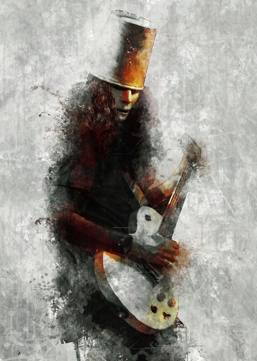 'buckethead' Poster, picture, metal print, paint by Em sandia | Displate
