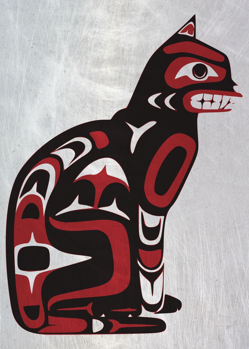 'Haida Nature Cat' Poster, picture, metal print, paint by Atomic ...