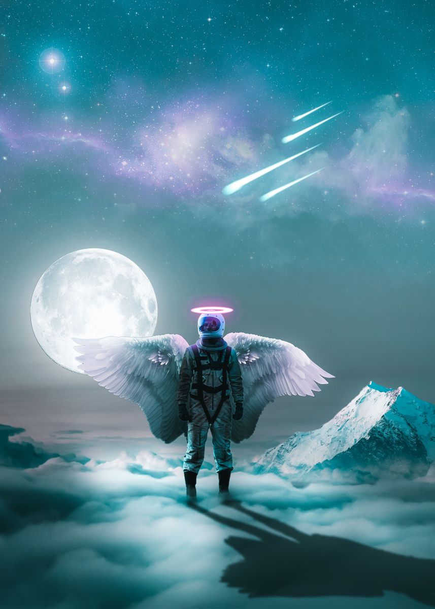 'Space Angel' Poster, picture, metal print, paint by Vultus Poster ...