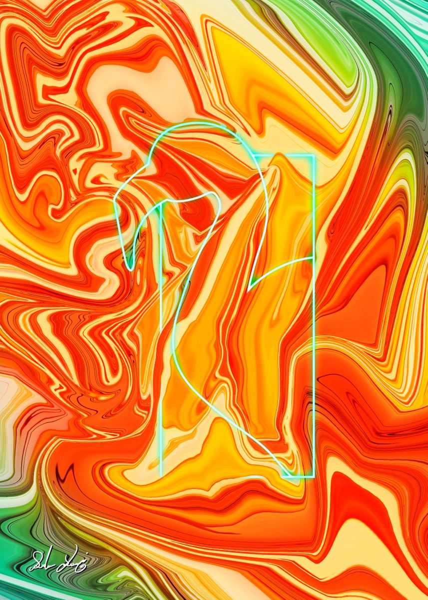 'The Pink Lady' Poster by SaharsDrawings | Displate