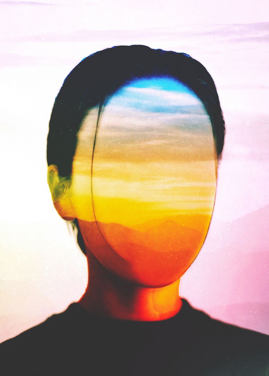 'Faceless' Poster, picture, metal print, paint by seam less | Displate