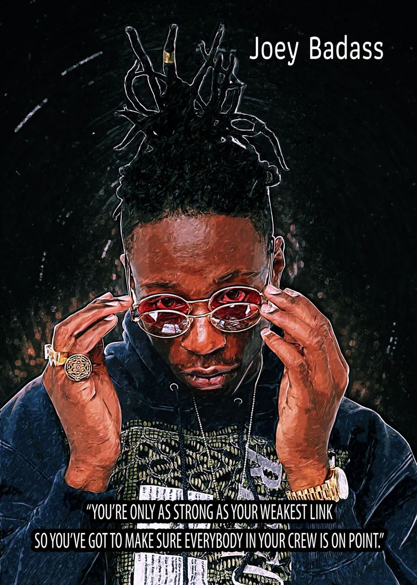'Joey Badass' Poster, picture, metal print, paint by SA KE | Displate