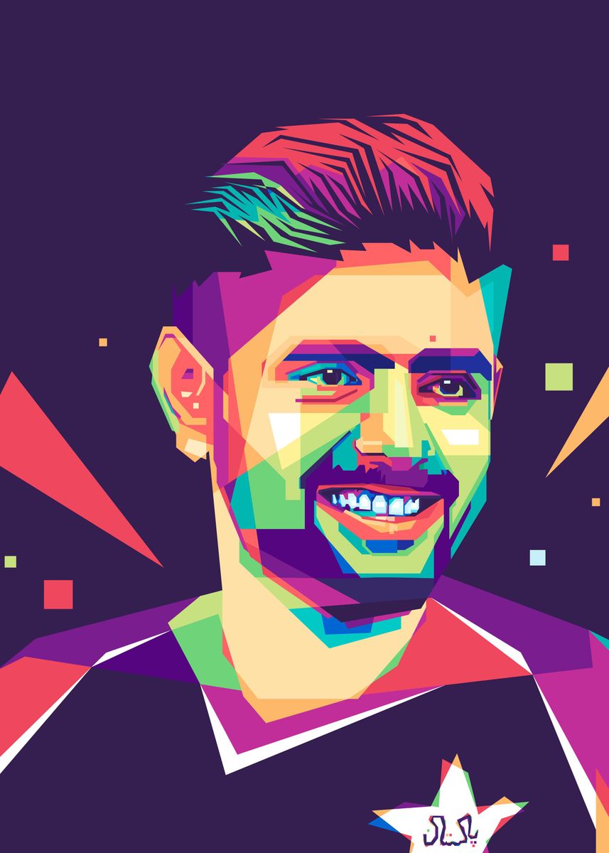 'Babar Azam WPAP' Poster, picture, metal print, paint by Grafigator ...